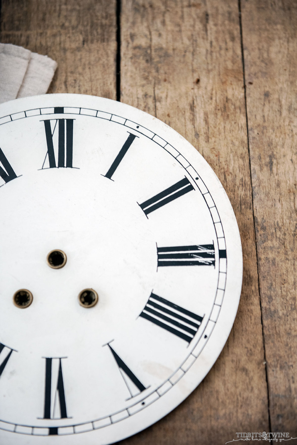Vintage French Clock Face - Tidbits&Twine