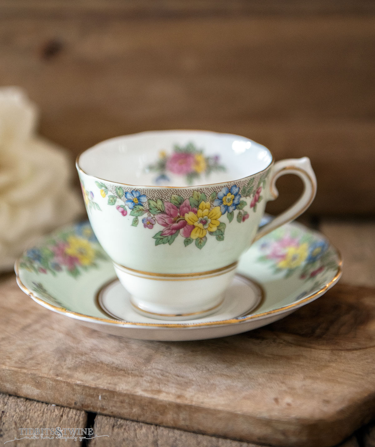 Bone China Cup and Saucer - TIDBITS&TWINE