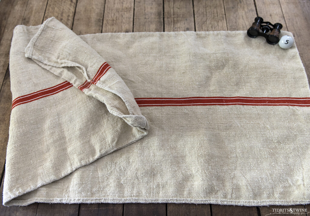 Red Stripe Grain Sack 5 - Tidbits&Twine