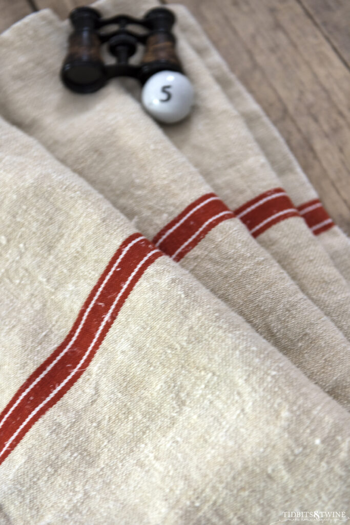 Red Stripe Grain Sack 5 - Tidbits&Twine