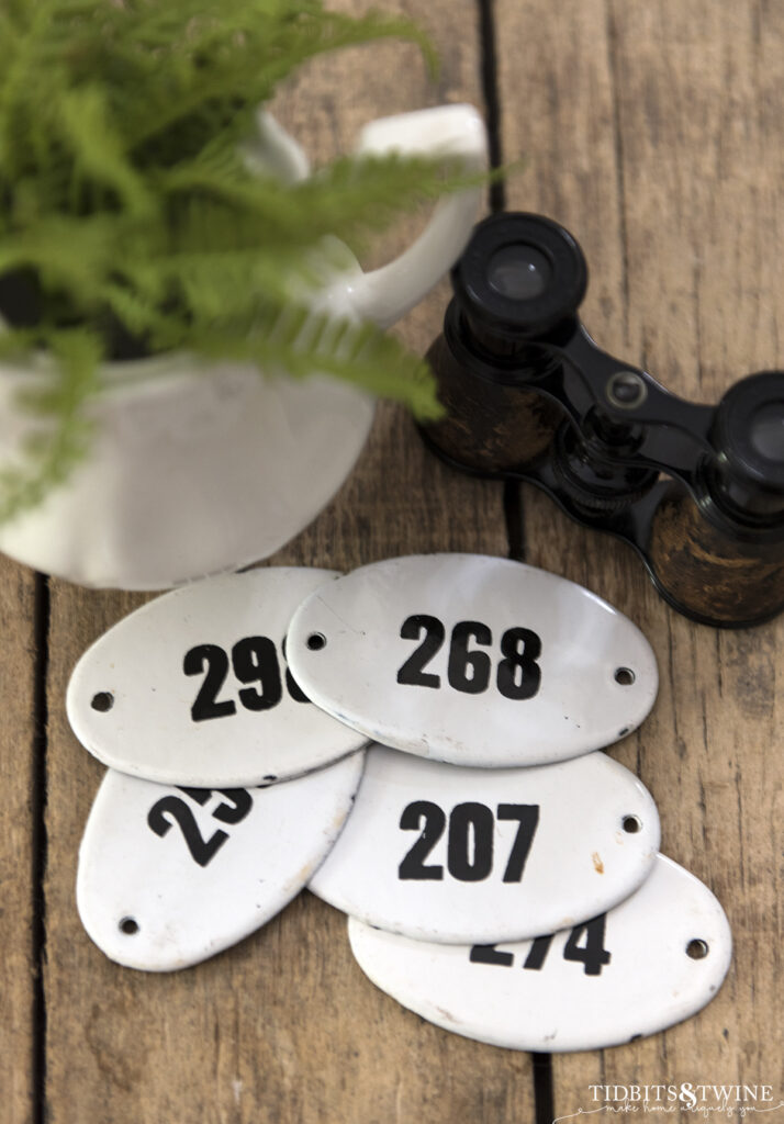 Vintage Enamel Number Signs - Tidbits&Twine