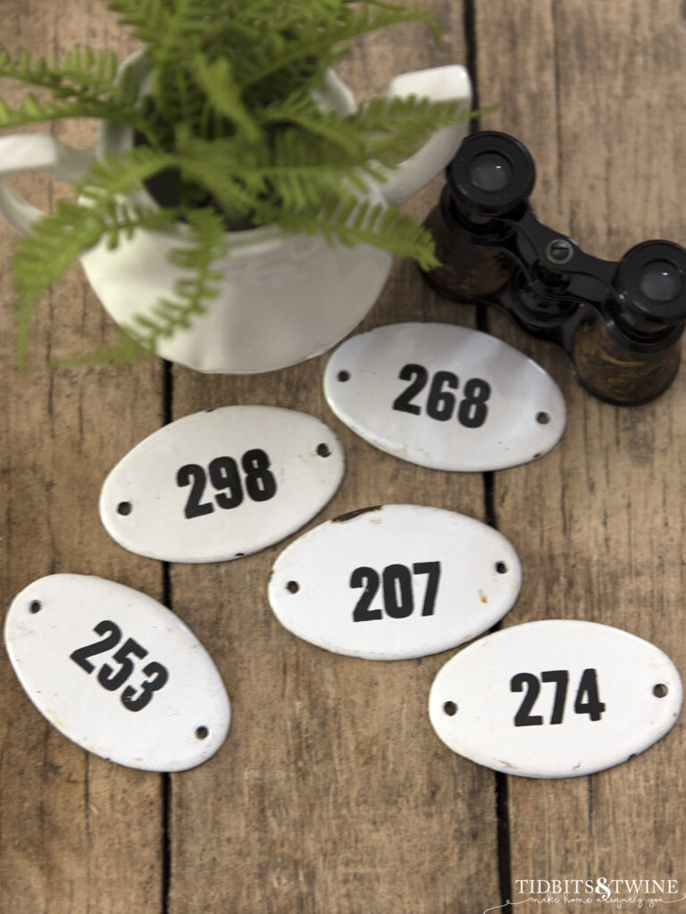 Vintage Enamel Number Signs - Tidbits&Twine
