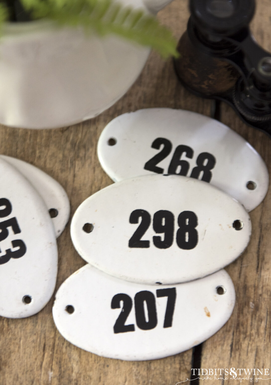 Vintage Enamel Number Signs - Tidbits&Twine