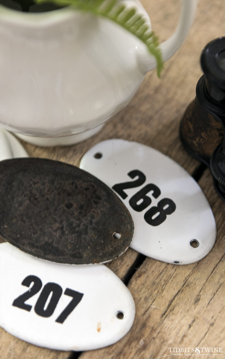 Vintage Enamel Number Signs - Tidbits&Twine