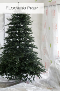 How to Flock a Christmas Tree the Easy Way - Tidbits&Twine