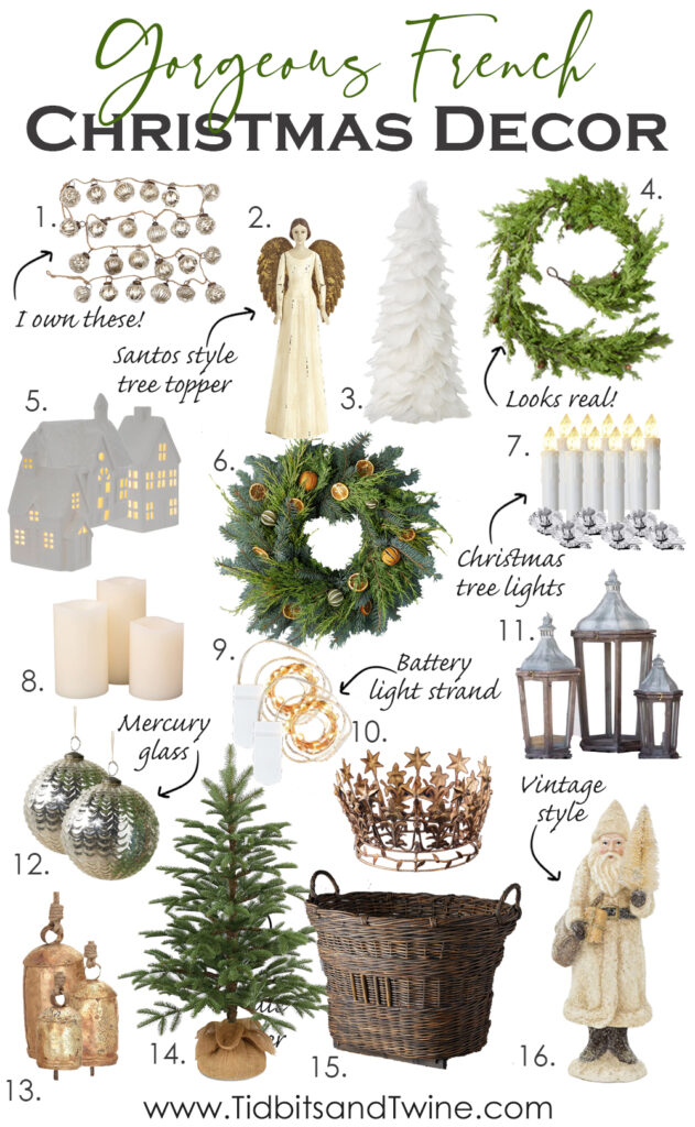 Gorgeous French Christmas Decor items - Tidbits&Twine
