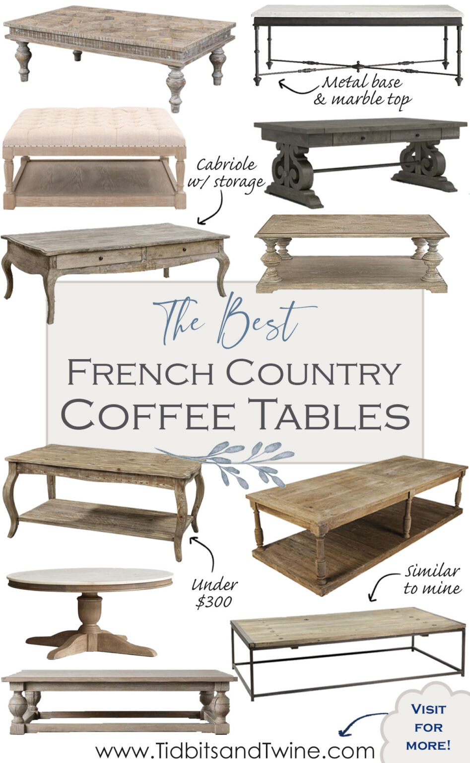The Best French Country Coffee Tables for Stylish Charm - Tidbits&Twine