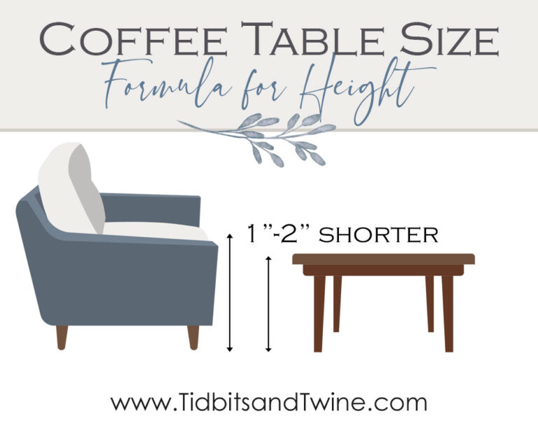 Coffee Table Dimensions - How to Choose the Right Size - Tidbits&Twine