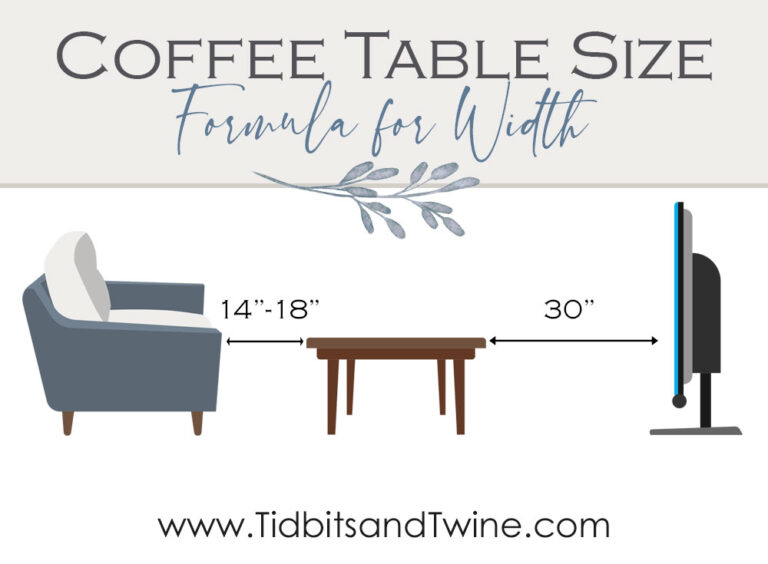 Coffee Table Dimensions - How to Choose the Right Size - Tidbits&Twine