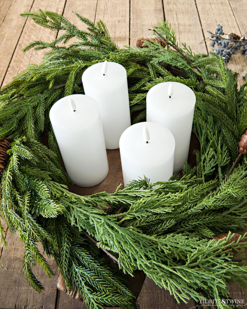 DIY Advent Wreath - Tidbits&Twine