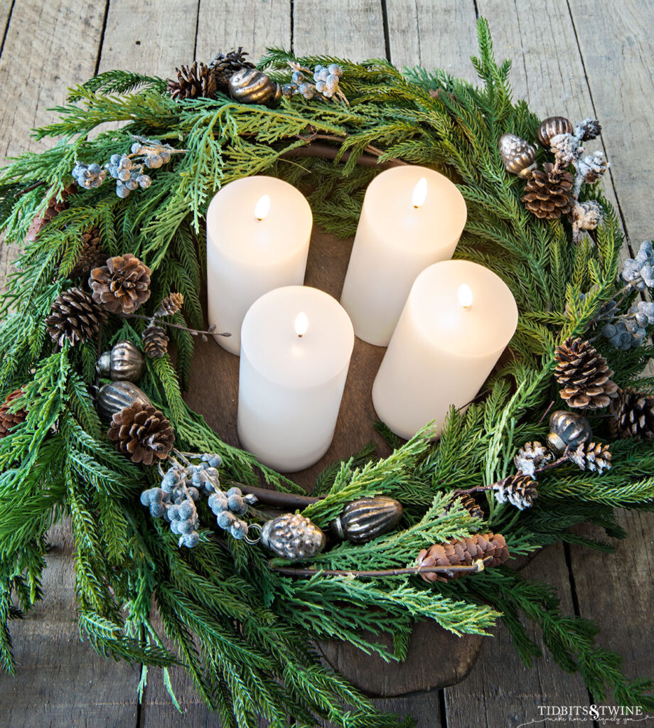DIY Advent Wreath - Tidbits&Twine