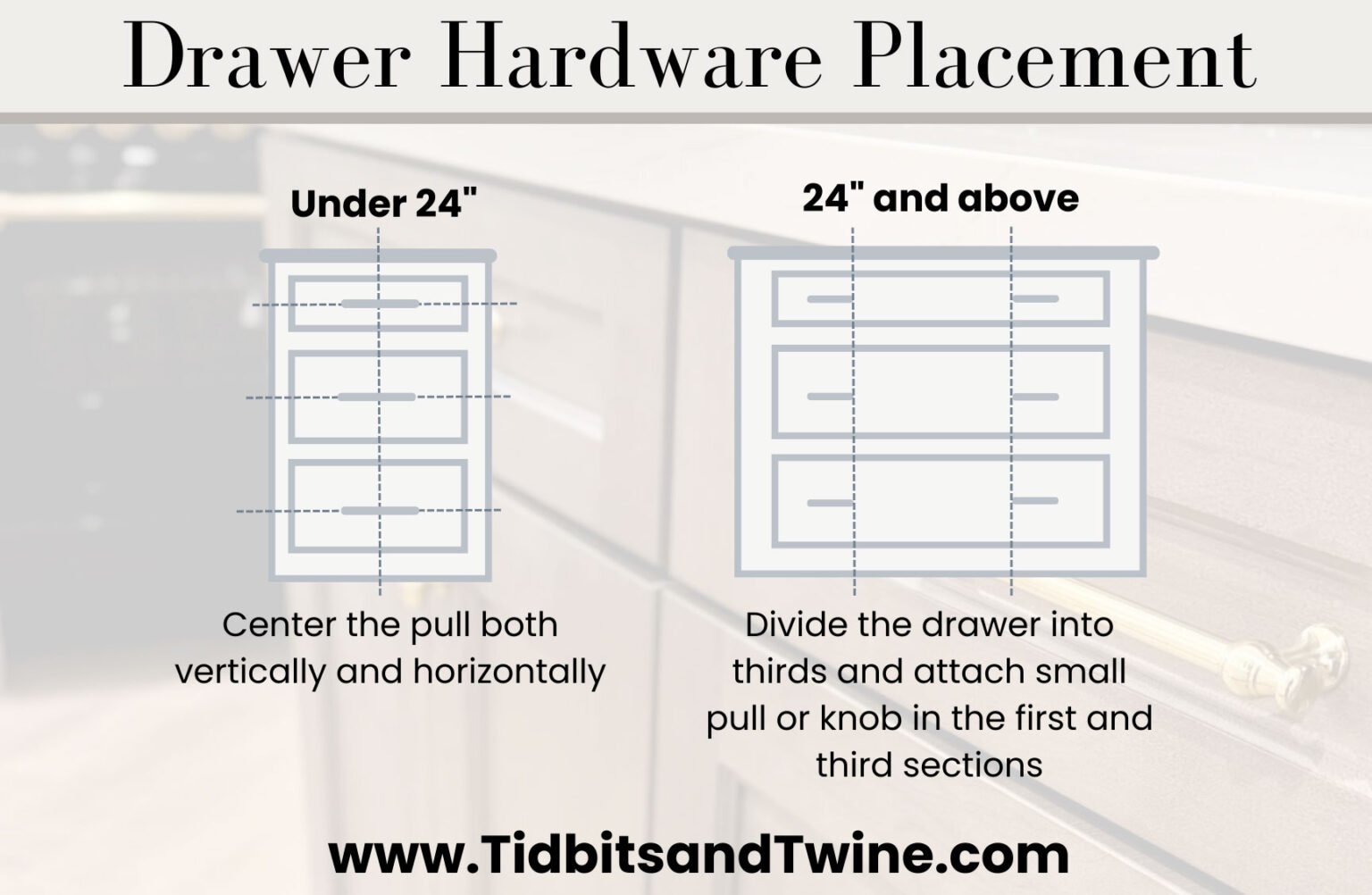 An Easy Cabinet Hardware Placement Guide - Tidbits&Twine