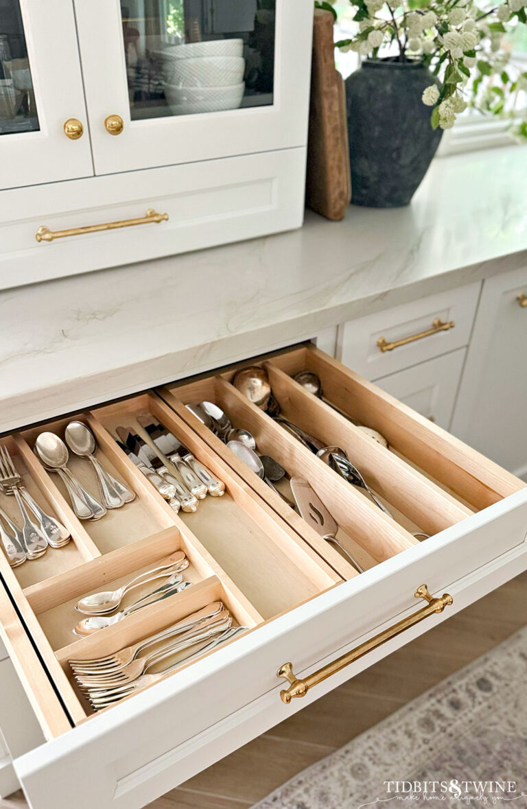 10 Clever Kitchen Cabinet Storage ideas - Tidbits&Twine
