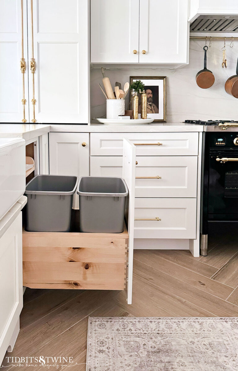 10 Clever Kitchen Cabinet Storage ideas - Tidbits&Twine