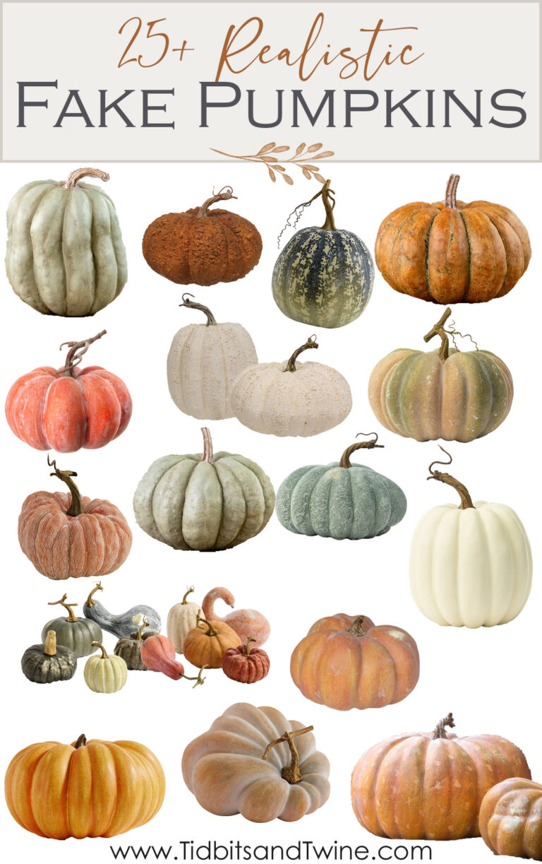 My Favorite 25+ Realistic Faux Pumpkins - Tidbits&Twine