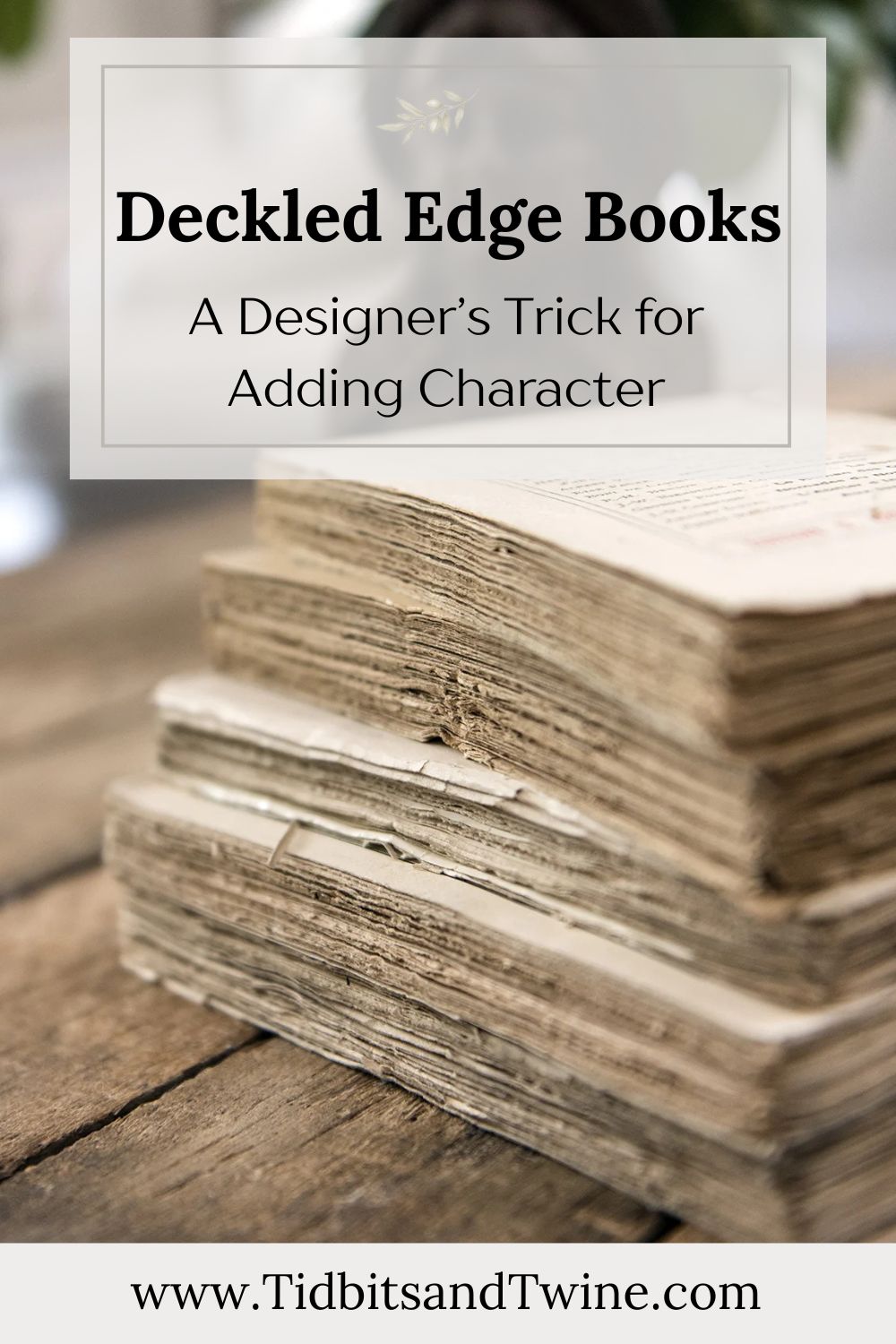 Deckled Edge Books: A Designer’s Trick for Adding Character